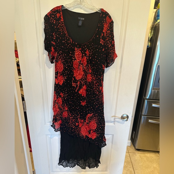 Eva Blue | Dresses | Eva Blue Womens Vintage 9s Y2k Beaded Floral Dress ...